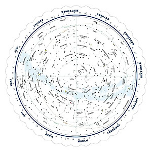 Tirion Double-Sided Multi-Latitude Planisphere Night Sky Star Map Guide for Astronomy
