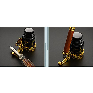 Fountain Pen Set - Calligraphy Pen Set Includes Wooden & Glass Pen - Ink & Pen Nibs