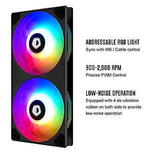 ID-COOLING ICEFLOW 240 VGA Graphic Card Cooler 240mm Water Cooler GPU VGA Cooler Compatible with RTX 20XX Series/GTX 10XX Series /900 Series/AMD RX 200/300 Series/GTX 1600 Series