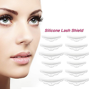 Silicone Eyelash Perming Tool Set, include 6 Pairs Eyelash Perming Curler Silicone Pad and Lash Y Brush, 13 Pieces Totally