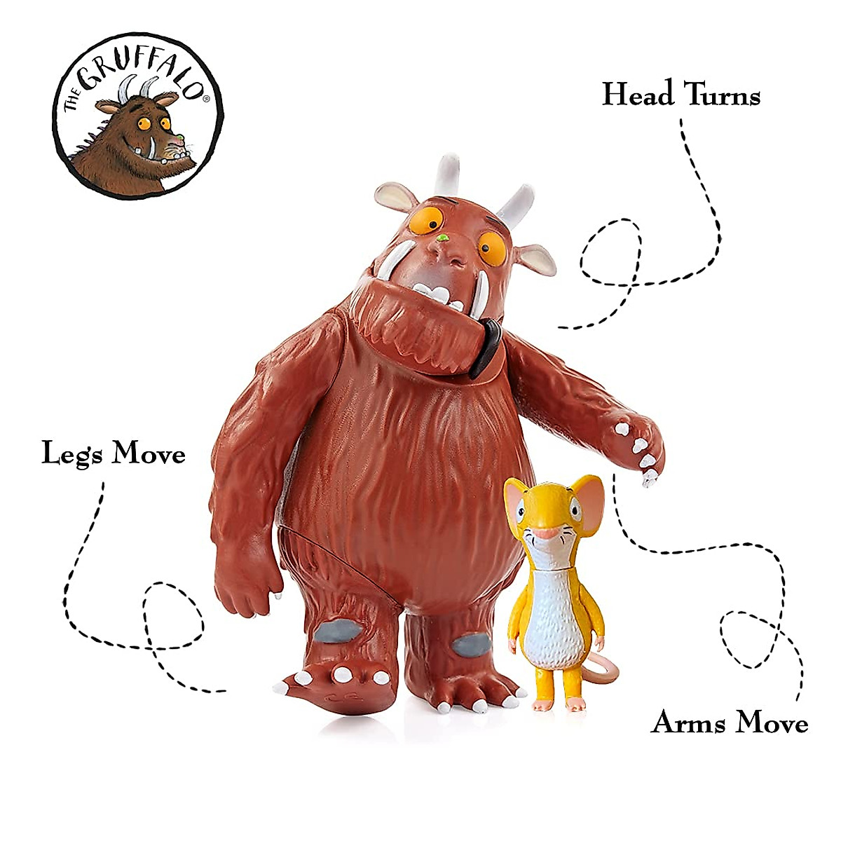 Julia Donaldson The Gruffalo and Mouse Twin Pack Collectable Action Figures | Articulated Character Play | Official Toys and Gifts from The Books, TV and Animation Movie Series
