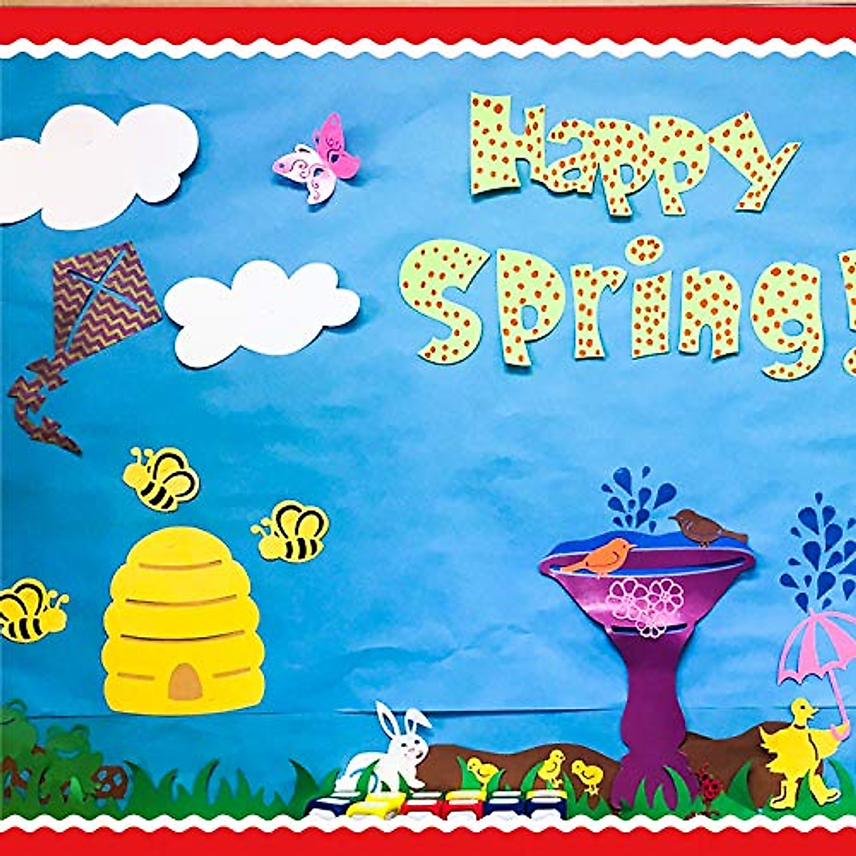 Red Scalloped Bulletin Board Borders for Valentine’s Day Classroom Decoration 36 Feet