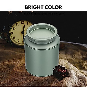 Loose Leaf Tea Tin Container Tea Canister Tea Sealing Jar Desktop Tea Container Tinplate Storage Canister Food Storage Container for Loose Tea Coffee Bean Sugar Salt (Green)