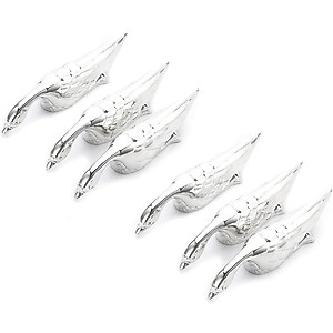 Swan Lake Knife Rest for Table Setting, Silver, Set of 6