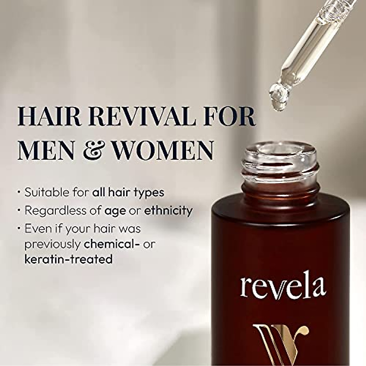 Revela Hair - The Hair Revival Serum - Dermatologist Approved Lightweight Hair Loss & Hair Thinning Serum - Scalp & Hair Follicle Penetration for Fast, Visible Results - For All Hair Types - 40ml / 1.4 Fl. Oz, 3 Pack