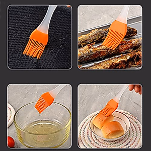 Basting Brush, Basting Brushes Grill Kitchen Silicone Pastry Cooking Brushs & BBQ Basting Brush, Varying Bright Color - Best Kitchen Gadget (Oil Brush 4 Pack)