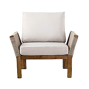 SEI Furniture Brendina Outdoor Armchair, Natural, White