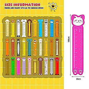 60 Pieces Animal Funny Bookmarks Cartoon Cute Bookmarks Reading Ruler Animal Bookmark Animal Theme Kid Bookmark for Kids Girls Students Adult