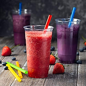 Clear Jumbo Smoothie Straws, Clear Disposable Wide-mouthed Large Milkshake Straws 9'' Inches High / Tall 100 pack