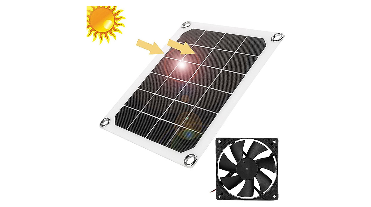 Multipurpose Solar Panel Fan Kit for Outdoor Use