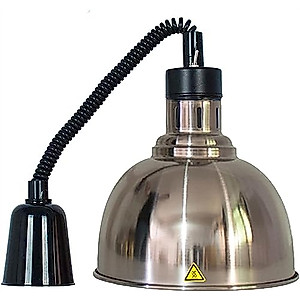 LINKANRUO Commercial Food Heat Lamp, 60-180cm Telescopic Food Warmer, Hanging Food Heating Lamp for Buffet and Hotel Kitchen, Restaurant Kitchen Equipmen Lamps(Silver)