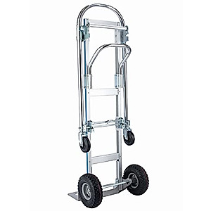 SHZOND Aluminum Hand Truck 2 in 1 Convertible Hand Truck 1000 LBS Capacity Hand Truck and Dolly Utility Cart