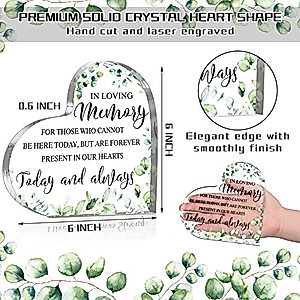 Wedding Memorial Sign, In Loving Memory Wedding Sign Remembrance Wedding Sign, Heart Acrylic In Memory of for Wedding Table Centerpieces Ceremony Reception Anniversary Decoration (Elegant Style)