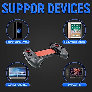 Mcbazel PG-9083s Wireless 3.0 Stretching Extendable Gamepad Telescopic Game Controller Joystick Pad for 5-10 inch Android Smart Phone Tablet Windows PC (NOT for iOS)
