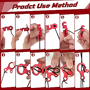 30 Pieces Aluminum Alloy Guyline Cord Adjuster Camping Rope Tensioner Aluminum Alloy Tent Rope Tightener for Tent Camping Hiking Outdoor Activity, 2 Styles