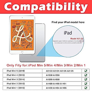 AVAWO Kids Case for iPad Mini 1 2 3 - Light Weight Shock Proof Handle Stand Kids for iPad Mini, iPad Mini 3rd Generation, iPad Mini 2 with Retina Display - Blue