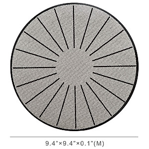 Lazy K Induction Cooktop Mat - Silicone Fiberglass Scratch Protector - for Magnetic Stove - Non Slip Pads to Prevent Pots from Sliding During Cooking (9.4 inches)