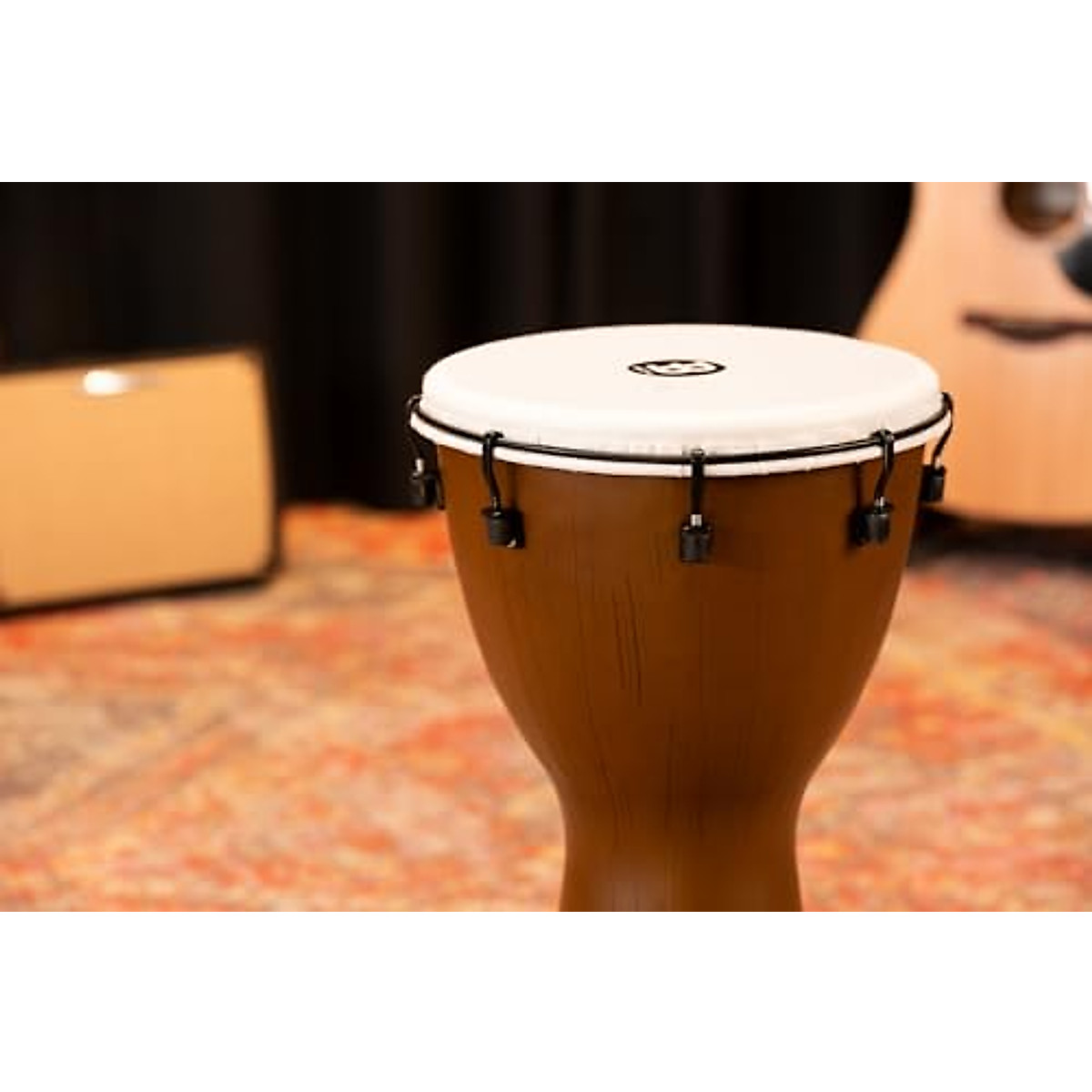 Meinl Percussion Djembe Hand Drum Circle Instrument with Synthetic Shell and Head, Alpine Series — NOT Made in China — Easy Tuning, 2-Year Warranty (ADJ12-BW)