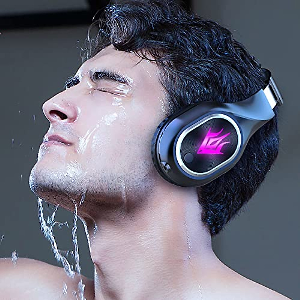 T2 Gaming Headset Bluetooth Headphone Sporting Game Luminous Dual Mode Bluetooth Headphones 5.2 Can Support Tf- Card Mode Earmuffs Light Weight