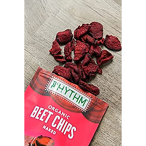 Rhythm Superfoods Beet Chips Organic and Non GMO Vegan Gluten Free Snacks, Naked, 1.4 Ounce (Pack of 4)
