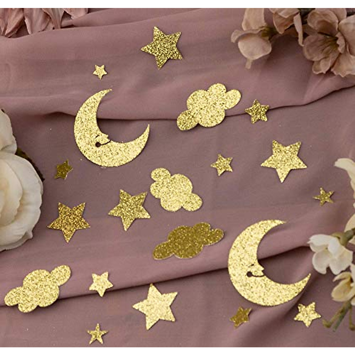 Twinkle Twinkle Little Star Baby Shower, Star Confetti, Moon Confetti, Moon and Stars Baby Shower