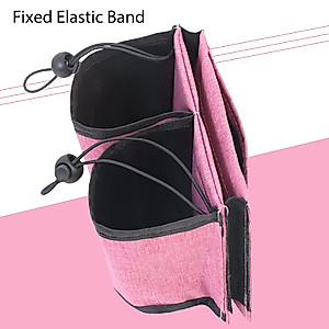 Luggage Cup Holder for Suitcase, qozabualy Hand Free Travel Bottles Carrier,Universal Suitcase Drink Holder - Hold Two Travel Mugs, Gifts for Flight Attendants Travel Essentials (Pink)