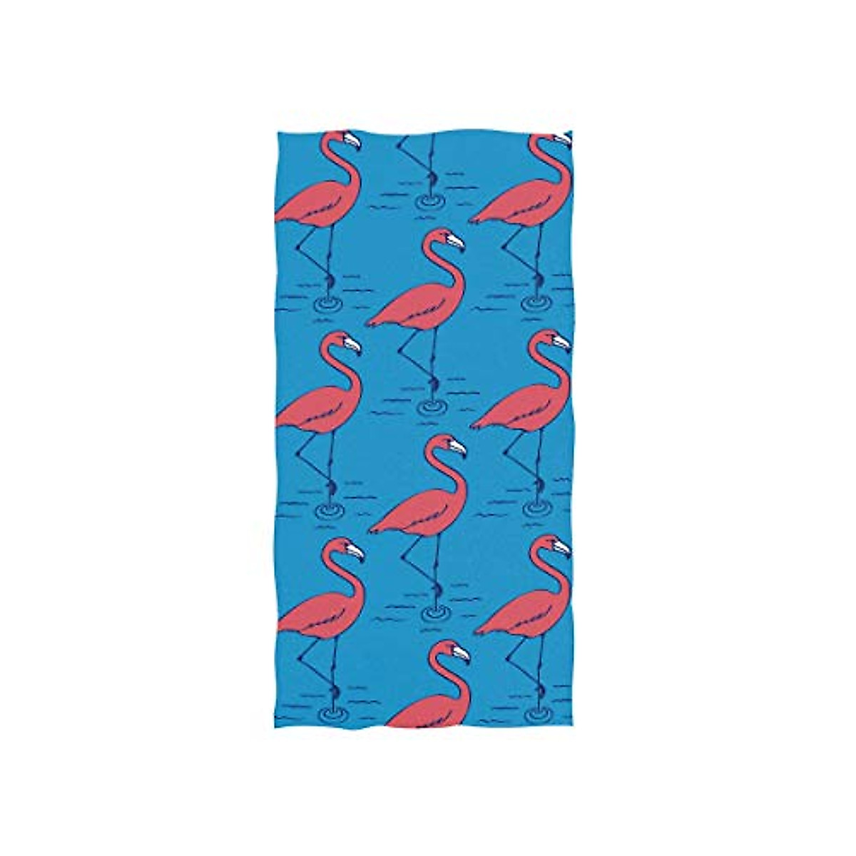 ALAZA Microfiber Gym Towel Tropical Flamingo, Fast Drying Sports Fitness Sweat Facial Washcloth 15 x 30 inch