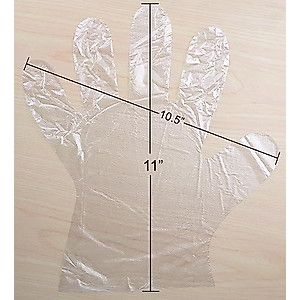 Daxwell Poly Gloves, Embossed, Large, Clear, F10003430 (Case of 5,000; 10 Boxes of 500)
