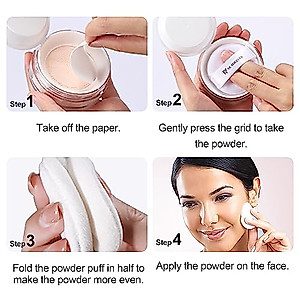 FV Translucent Powder Setting Powder, Oil-control & Long Lasting Loose Face Powder, Waterproof, Lightweight & Blurring Pores Finishing Powder, Talc-free Baking Powder Makeup, Translucent