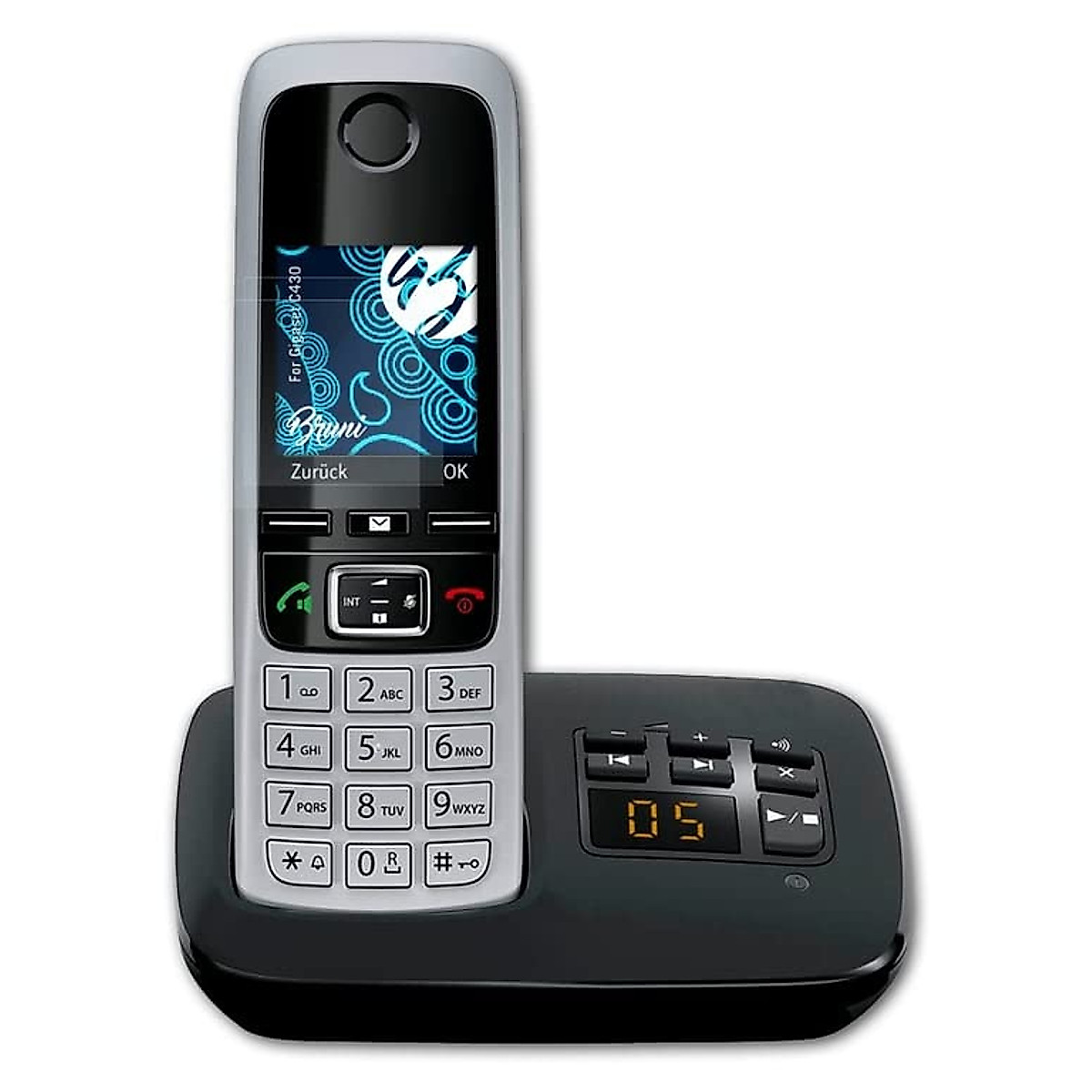 Bruni Screen Protector compatible with Gigaset C430 Protector Film, crystal clear Protective Film (2X)