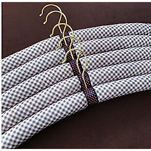 45cm Men Clothes Hangers Padded Hangers Foam Hanger Non Slip Satin Canvas Covers for Adults Clothes Men Suits 5pcs