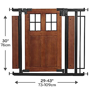 Evenflo Barn Door Walk-Thru Gate (Farmhouse Collection)