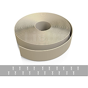 LIUDA 2" x20' ft Vinyl Straps for Outdoor Furniture Replacement Patio Lawn Furniture Repair Strap Strapping Matte Finish (Driftwood) + 20 Free Rivets