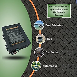 PowerMax PM3-55 RV Power Converter | High-Performance 110 Volt to 12 Volt DC Power Supply Charger w/ 55 Amp Capacity | Ideal for Efficient & Reliable Power Management in Recreational Vehicles