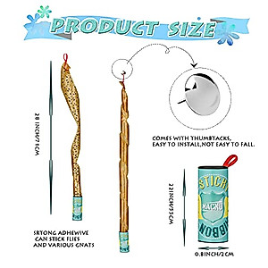 24 Rolls Fly Strips - Fly Tapes Fly Paper Sticky Fly Trap Indoor/Outdoor Hanging,Fly Catcher Fly Ribbon Fungus Gnat Trap Fruit Fly Killer for House/Kitchen/Plants/Horse Stable (24Rolls)