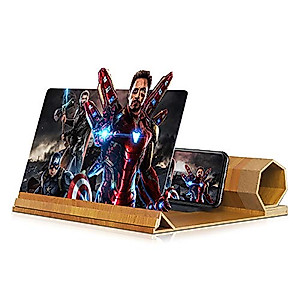 12’’ Screen Magnifier for Smartphone – Mobile Phone 3D Magnifier Projector Screen for Movies, Videos, and Gaming – Foldable Phone Stand with Screen Amplifier – Compatible with All Smartphones