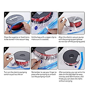 Vacuum Storage Bags Auto Vacuum Bag Pump Rechargeable Portable Electric Vacuum Sealed Compression Pump Space Saver Bags for 3D Print