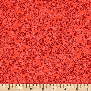 Kaffe Fassett Collective Aboriginal Dot Orange, Fabric by the Yard