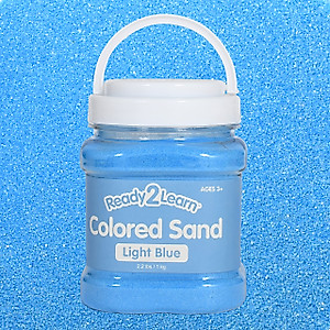 READY 2 LEARN Colored Sand - Light Blue - 2.2 lbs - Play Sand for Kids - Perfect for Wedding Unity Ceremonies, Crafts, Sensory Bins and Vase Filler