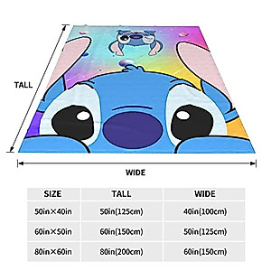 Stitch Blanket Cartoon Throw Blanket,Cozy Soft Plush Fuzzy Fleece Blanket Gift for Kids Adults 40x50 inch