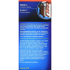 Fluval C3 Zeo-Carb, Replacement Aquarium Filter Media, 3 Count (Pack of 1), 14018, white