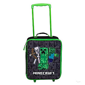 Bioworld MINECRAFT Rolling Luggage, 14" Pilot Case
