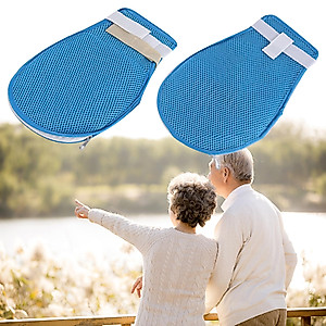 1 Pair Hand Fixed Restraint Glove, Dementia Safety Restraint Gloves Hand Infection Protectors with Top Zipper Breathable Adjustment Injuries Anti Scratch Hand Glove for Elder Patient