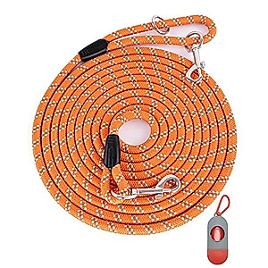 Long Dog Leash for Dog Training 10FT/16FT/30FT/50FT/100FT, Reflective Threads Check Cord Dog Leash, Heavy Duty Dog Lead for Large Medium Small Dogs Outside Walking, Playing, Camping, or Yard