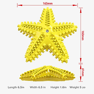 Woleigiao Dog Toys for Aggressive chewers Puppy chew Toys for Teething Squeaky Dog Toys Water Floating Chew Toy for Toothbrush Puppies and Small Dogs (Yellow)