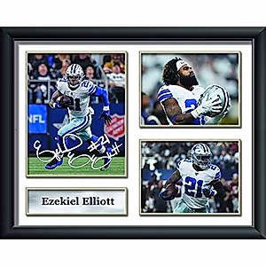 Ezekiel Elliott Reprint Signed Photo Picture Poster Framed Display Decorations Fan Gifts Memorabilia Wall Art
