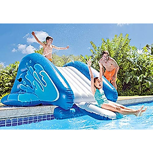 Intex 58849EP Kool Splash Durable Vinyl Inflatable Play Center Swimming Pool Water Slide with Built In Sprayers for Kids and Adults, Age 6 and Up