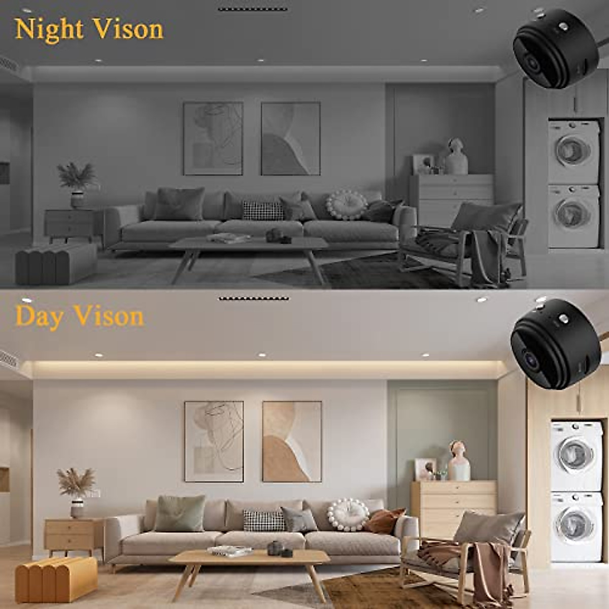 Chihod Hidden Camera Mini Spy Camera: Security Cameras Indoor Outdoor - HD 1080P Portable Camera - WiFi Wireless Camera with Night Vision - Motion Detection - Nanny Cams Home & Office