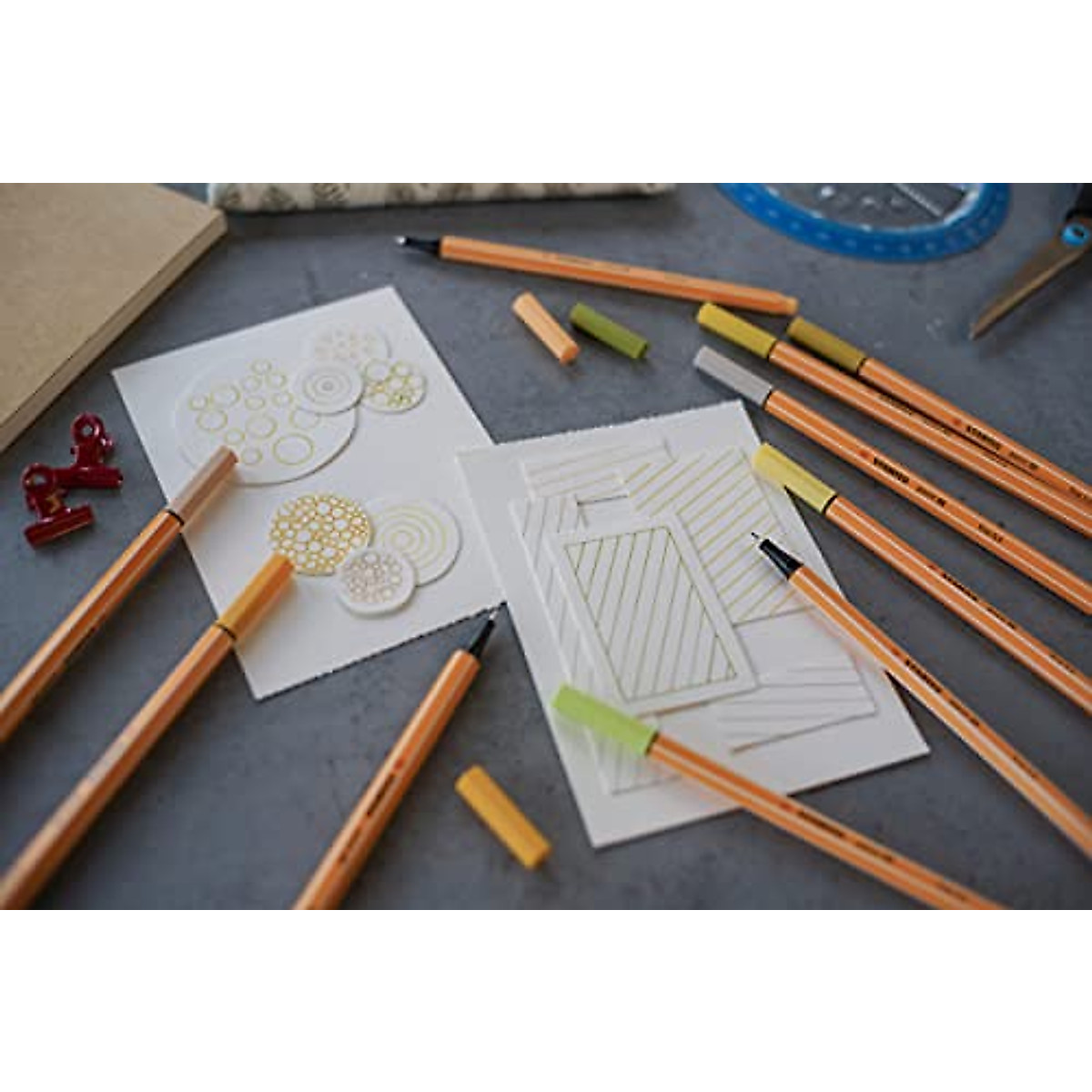 STABILO Point 88 FINELINER Pigment Liner 88/41 (Pack of 3) - Blue