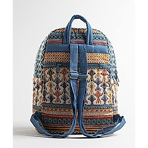 Maison d' Hermine Backpack Cotton Shoulder Backpack with Small Pouch Lightweight Bag for Travel Work Beach Perfect for Women & Men (Ikat - Ikatan)